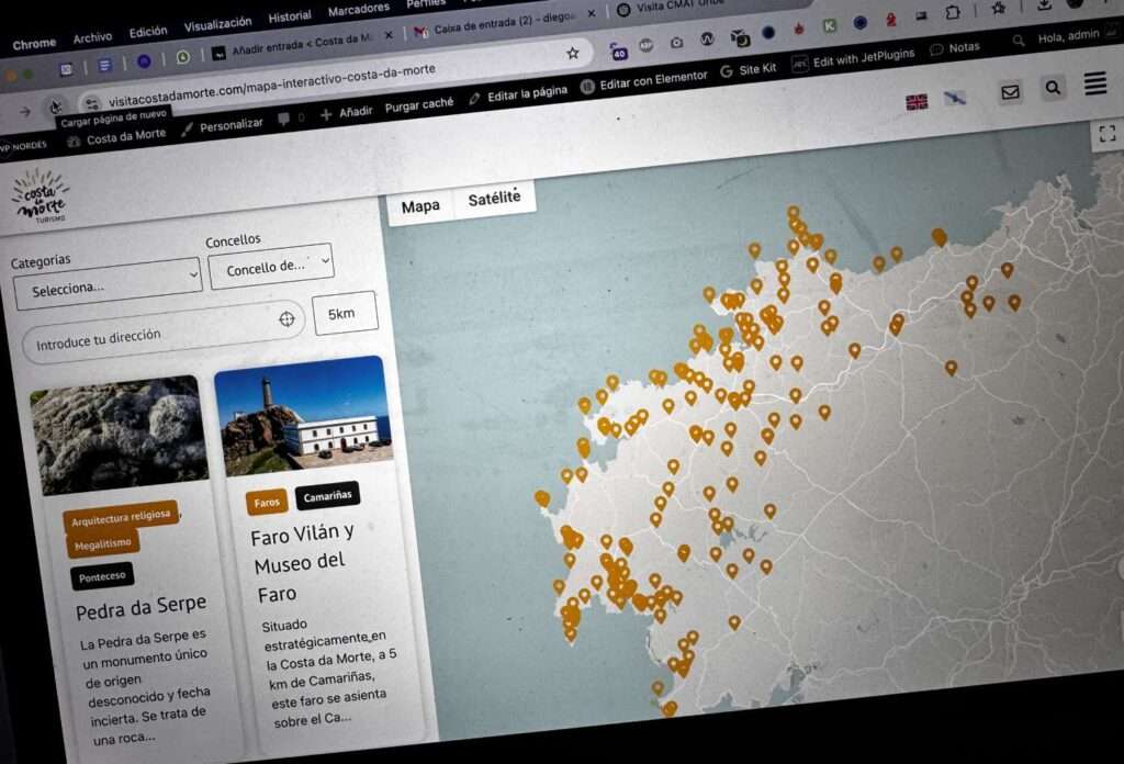 El mapa interactivo de la Costa da Morte crece cada semana con nuevas ...